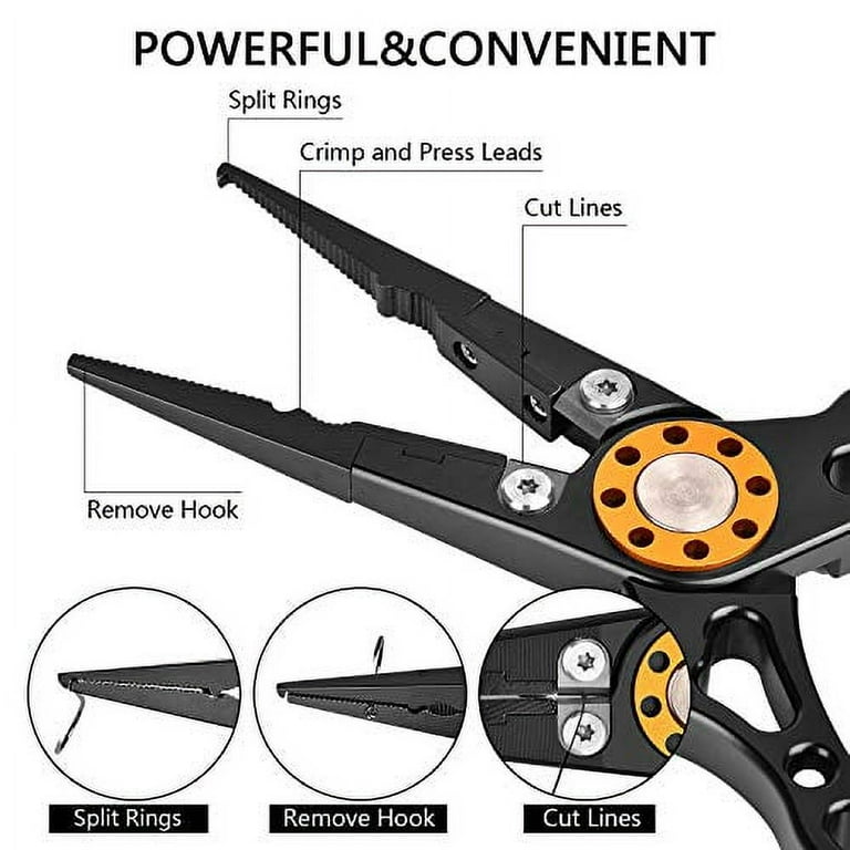 Fishing Gear Set 54-Piece With Pliers, Lip Gripper, Fillet Knife, Net ...
