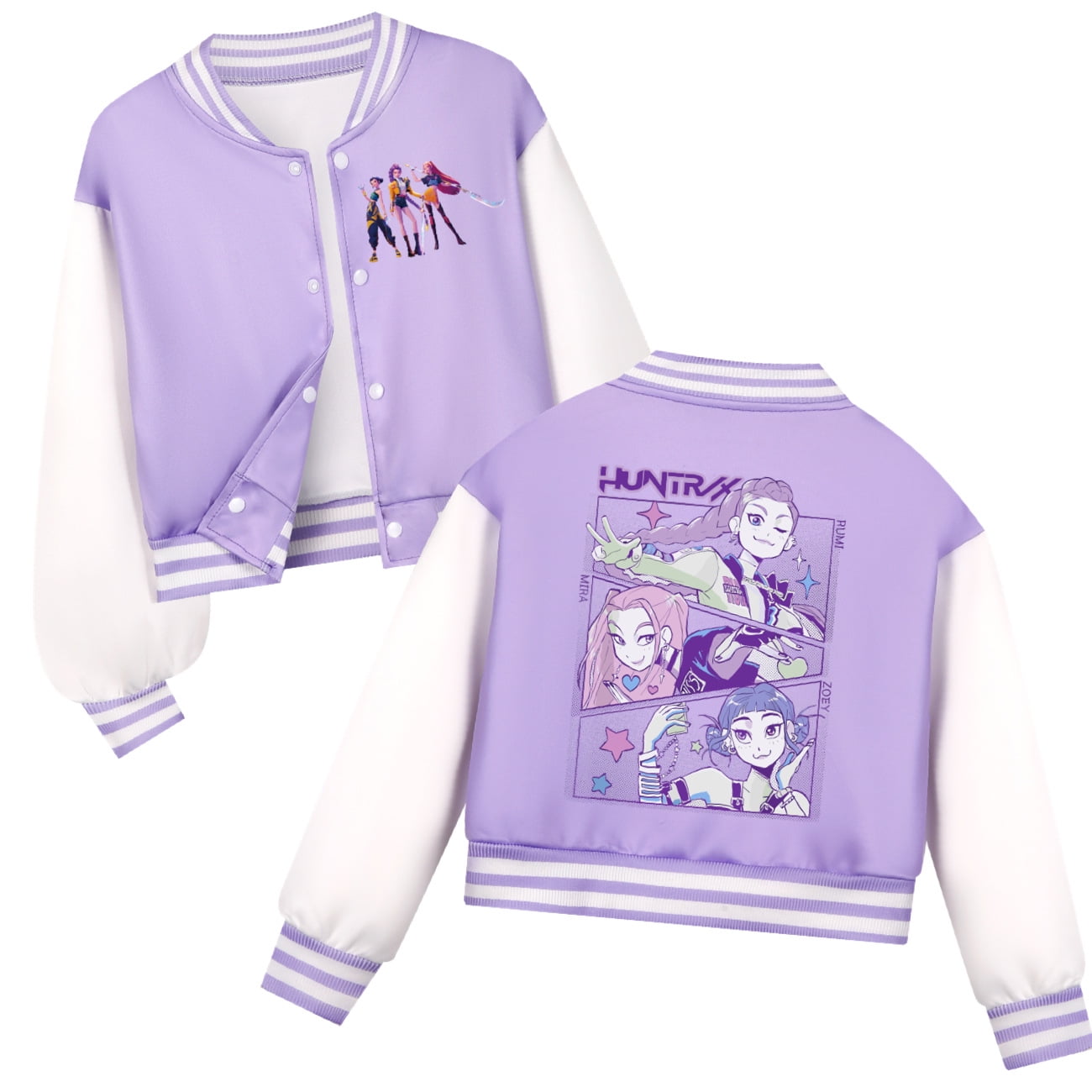 Kids Girls Kpop Hunt Music Idol Anime Cartoon Graphic Printed Baseball ...