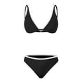 Women Triangle High Waisted Bikini String High Cut Two Piece Swimsuits