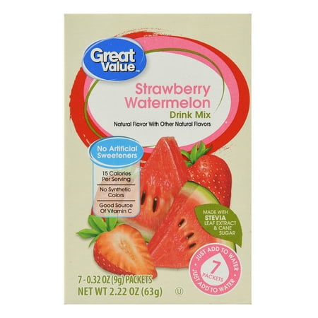 great value strawberry watermelon drink mix with stevia Stevia dew mtn ...