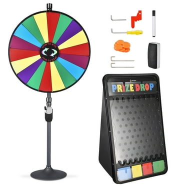WinSpin 36" Dual Use 18 Slots Prize Wheel Prize Drop Game Board Kit w ...
