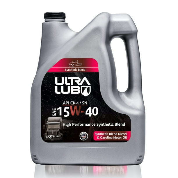 Ultra1Plus 15W-40 Synthetic Blend Heavy-Duty Motor Oil API CK-4/SN | Gallon (4 QT) - Walmart.com ...