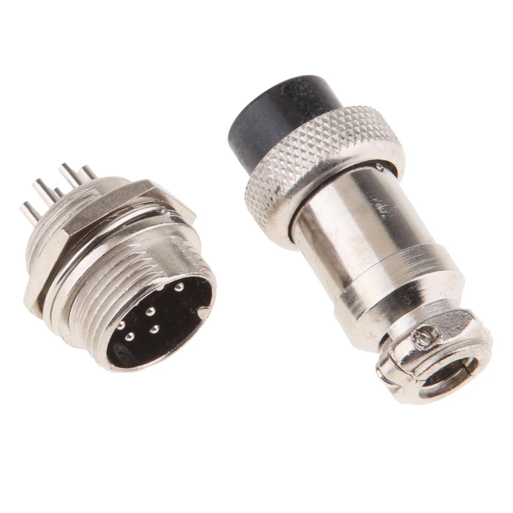 1set GX16 7Pin Male & Female Circular Aviation Socket Plug Wire Panel ...