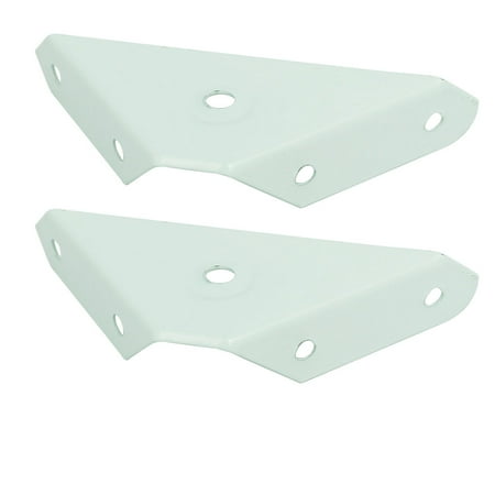 Metal Triangular Flange Corner Brace Angle Bracket White 99mmx60mmx18mm ...