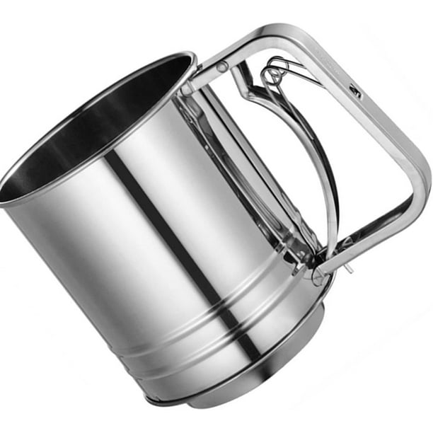Sifter Stainless Steel Flour Sieve Cup Powder Sieve Mesh Kitchen Gadget ...