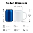 12-Pack 15oz Blank Sublimation Mug White, Ceramic Coffee Mug, Packed in ...