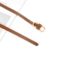 SWSMCLT Women's Adjustable Genuine Leather Belts Buckle Skinny Thin ...
