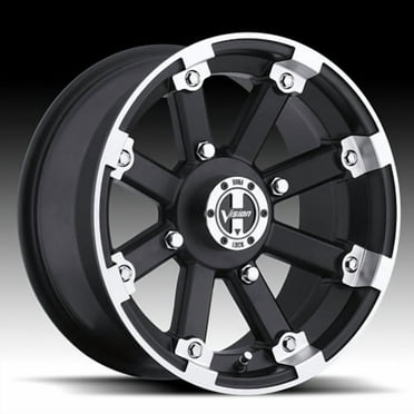 12x7 Vision 393 Lockout Matte Black Mach Lip UTV Wheel 4x137 (2.5mm ...