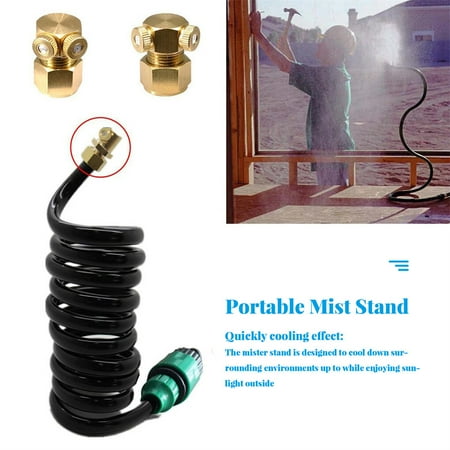 Water Mist Stand Flexible Outside Patio Misting Stand Misting Sprinkler ...