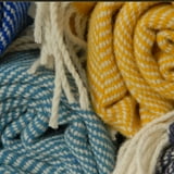 Irish Wool Blue Herringbone Throw Made By Kerry Woollen Mills - Walmart.com