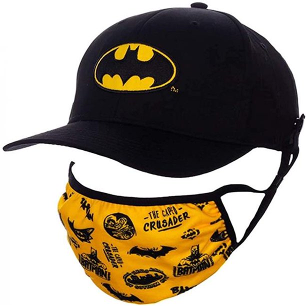 Batman DC Comics Symbol Face Mask & Snapback Hat Combo - Walmart.com
