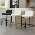 Modern 26" Counter Height Bar Stools Green Chenille Counter Stools with ...