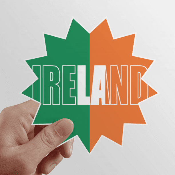 Irlanda, país, nombre de la bandera Calcomanías solares de vinilo ...