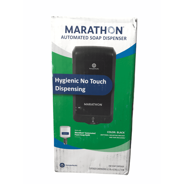 Marathon Automated No Touch Wall Soap Dispenser Black - Walmart.com