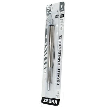 Zebra V-301 Stainless Steel Fountain Pen with Bonus Refill, Fine Point ...