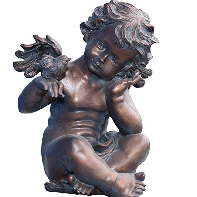Ladybug Garden Decor Hickory Manor House Winged Cherub Statue - Walmart.com