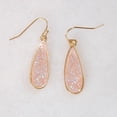Humble Chic Light Pink Druzy Earrings for Women Dangling - Simulated ...