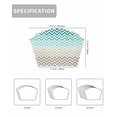 Turquoise Brown Round Placemats Set of 4, Gradient Geometric Stripes ...