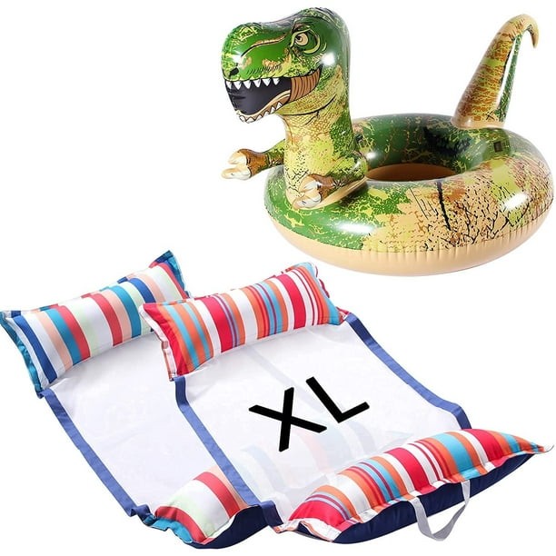 62'' Dinosaur Pool Floats, Inflatable Pool Floaties Swimming Rings Tube ...