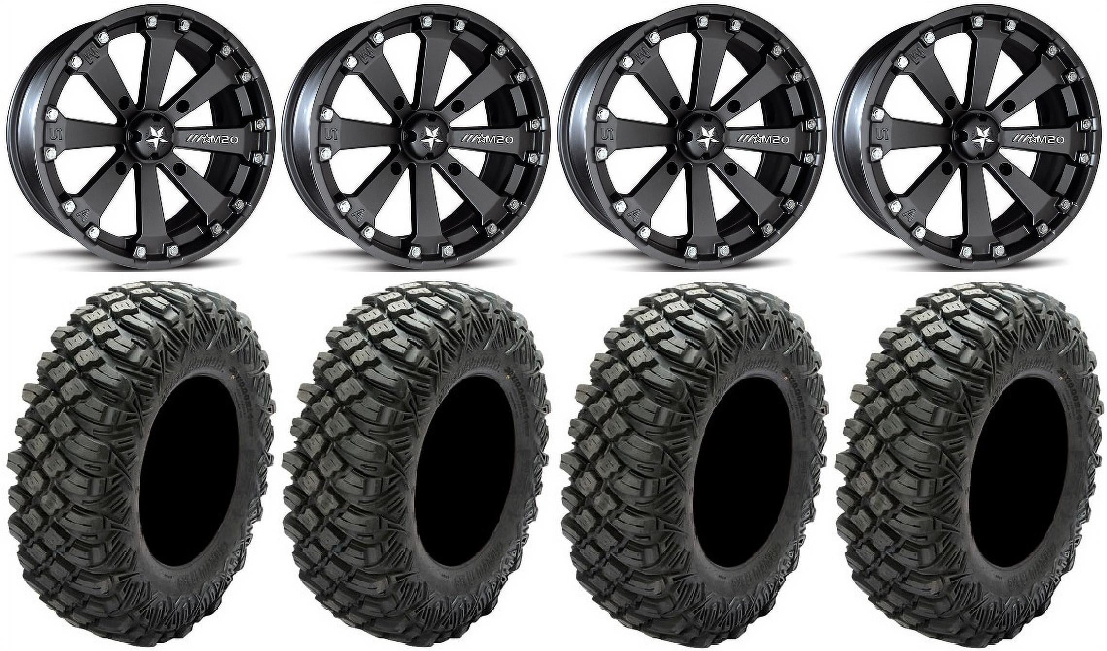 MSA Black Kore 14" UTV Wheels 30" Crawler XR Tires Polaris RZR XP 1000 ...