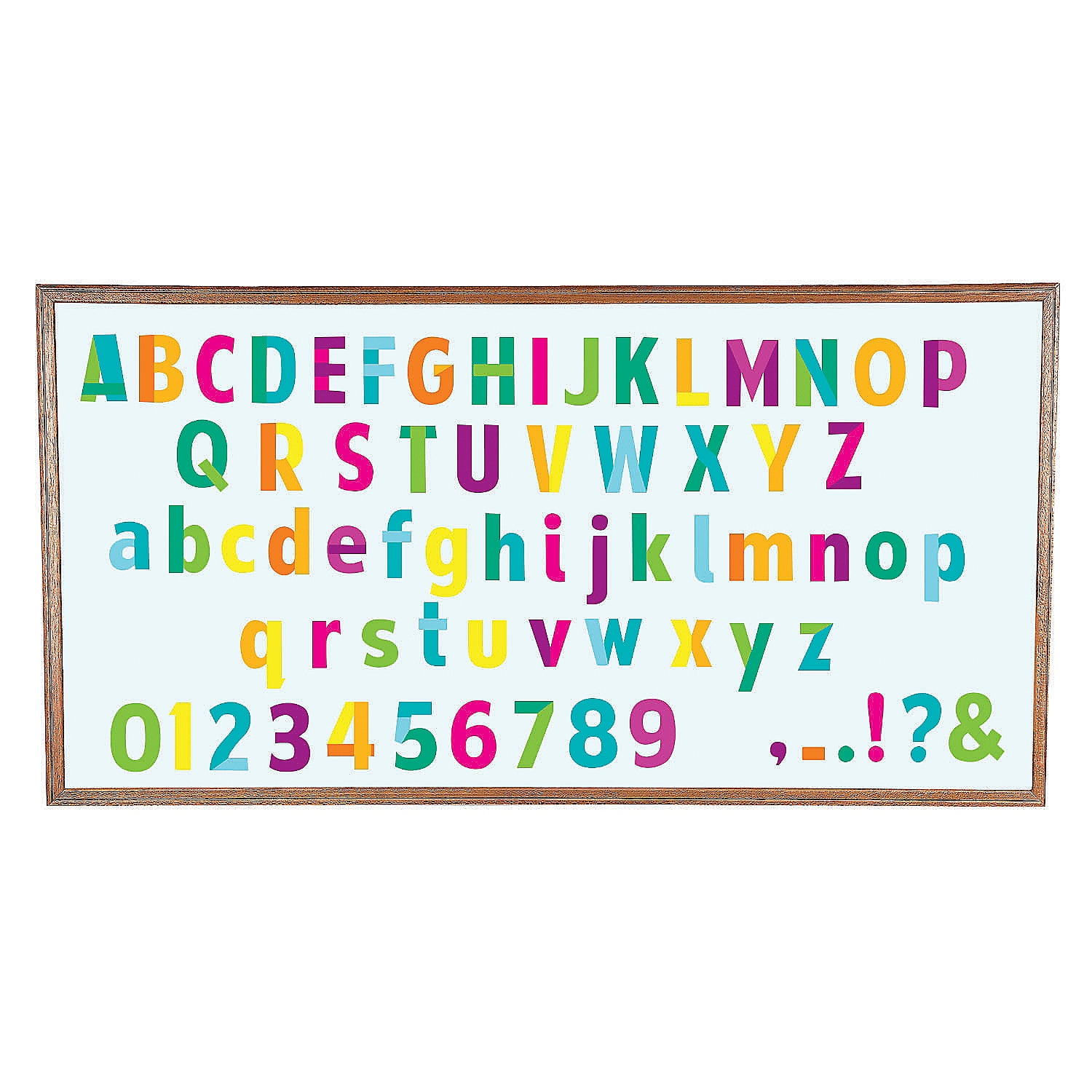 Bright Classroom Bulletin Board Letters - Educational - 228 Pieces ...