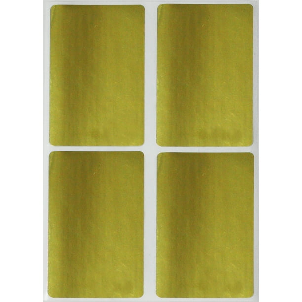 Gold Color Sticker Labels - Rectangular Inventory Label 3x2 inch - 60 ...