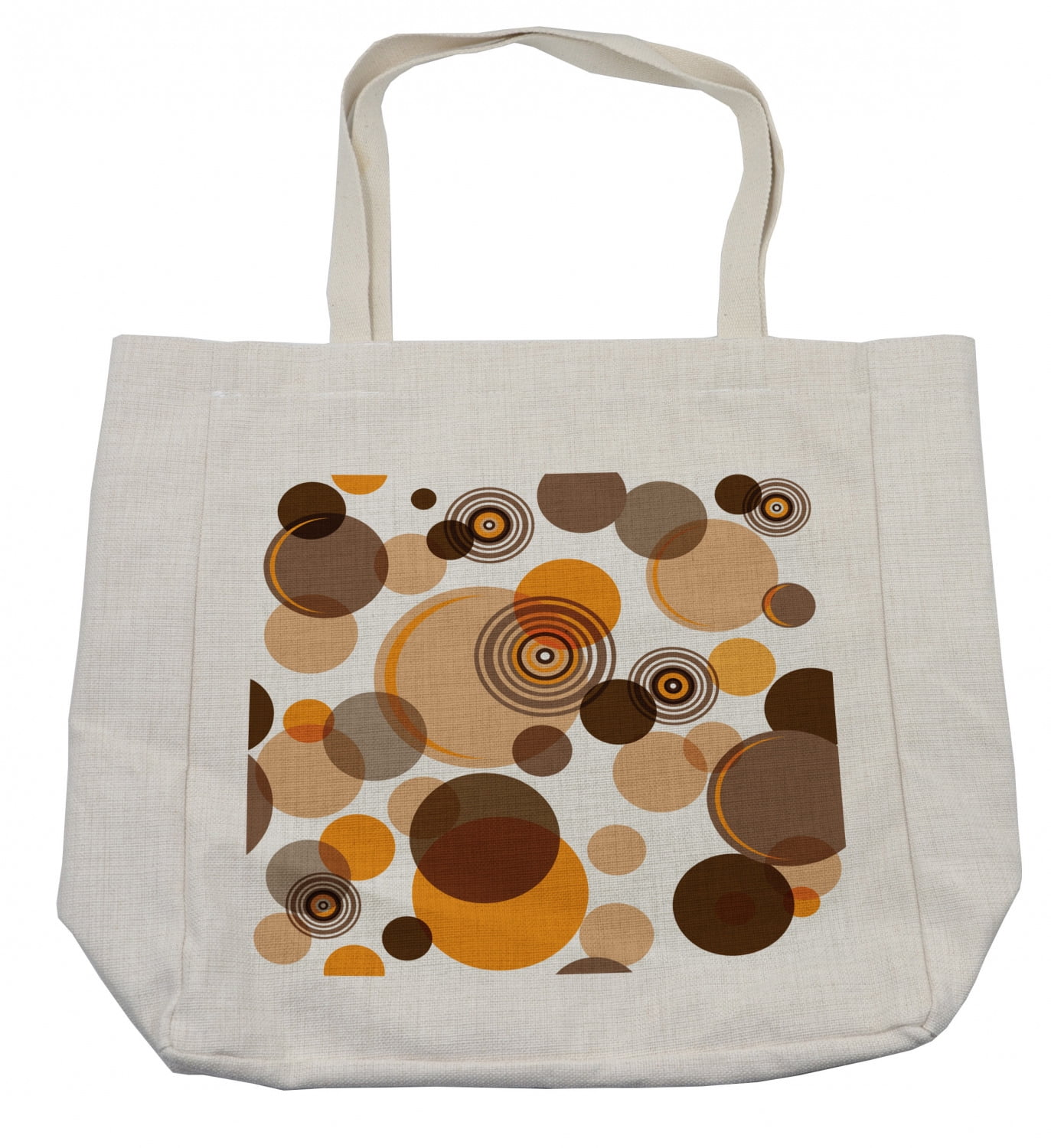Earth Tones Shopping Bag, Abstract Pastel Pattern with Overlapping ...