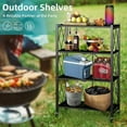 Foldable 4-Tier Kitchen Utility Metal Storage Shelving Units, Heavy ...