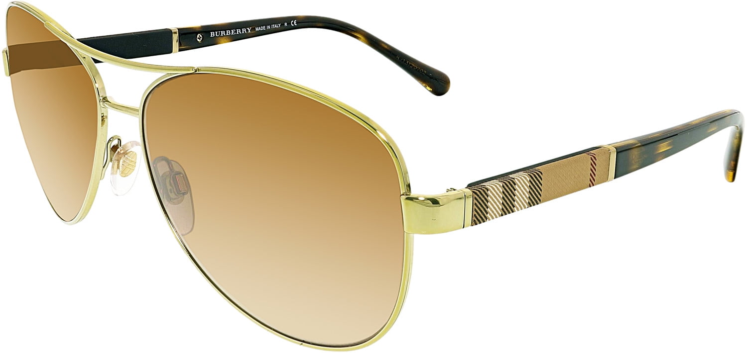 Burberry - Women's Gradient BE3080-114513-59 Brown Aviator Sunglasses ...