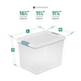 Sterilite 25 Qt Plastic Stackable Box with Latching Lid, Clear Storage ...
