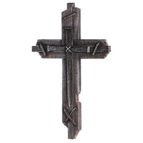 Dicksons WWC-79 Antiqued Nail Cross With Iron Ropes Dark Brown and ...