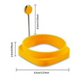 uvwlwu Silicone Egg Rings Square & Round Egg Cooker Ring Double Ring ...