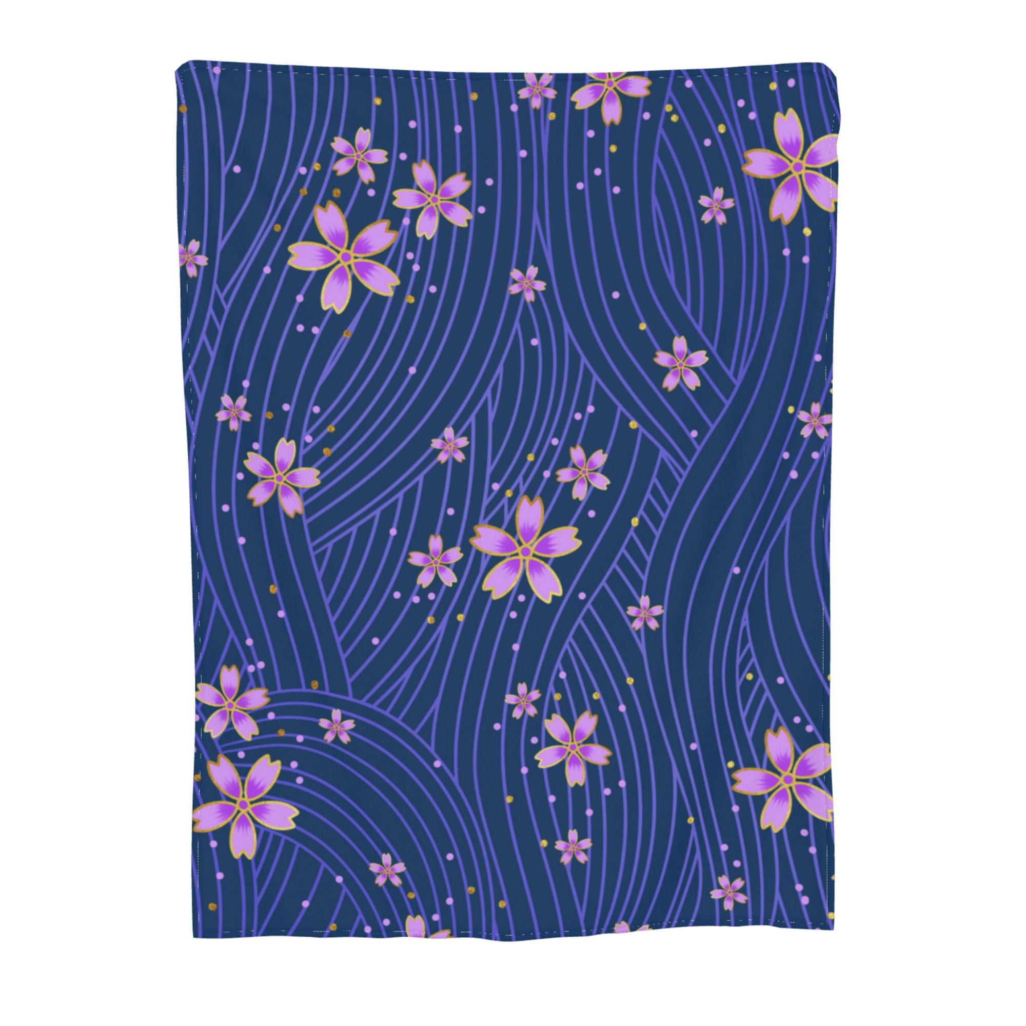 Blue Flower Throw Blanket, Soft Blanket Keeps Warm All Seasons ...