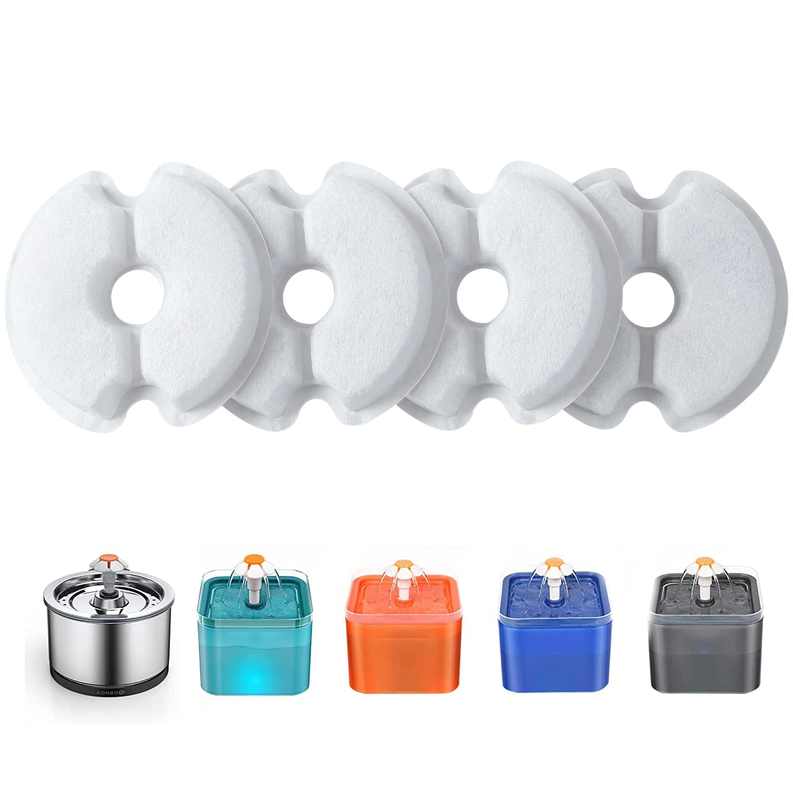 Click here for Yiupea Cat Water Fountain Replacement Filters 4 Pa... prices