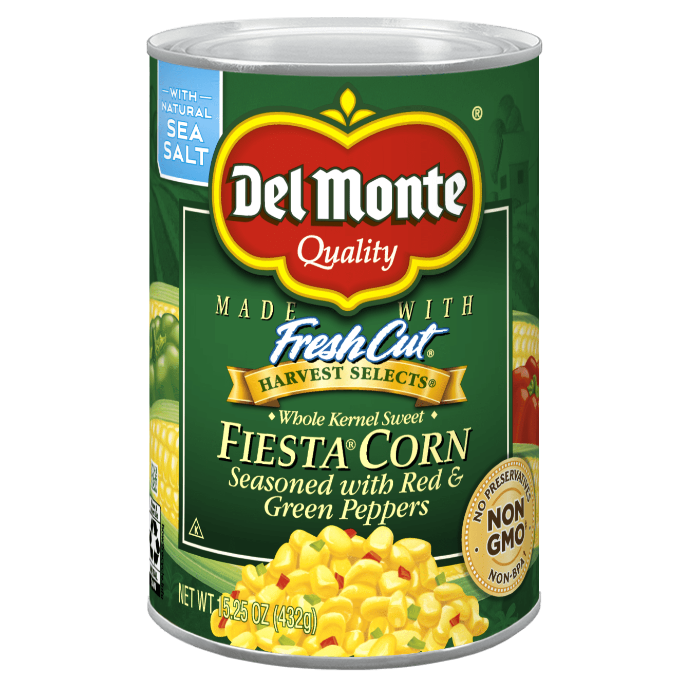Del Monte Whole Kernel Sweet Fiesta Corn, 15.25 oz Can – Walmart ...