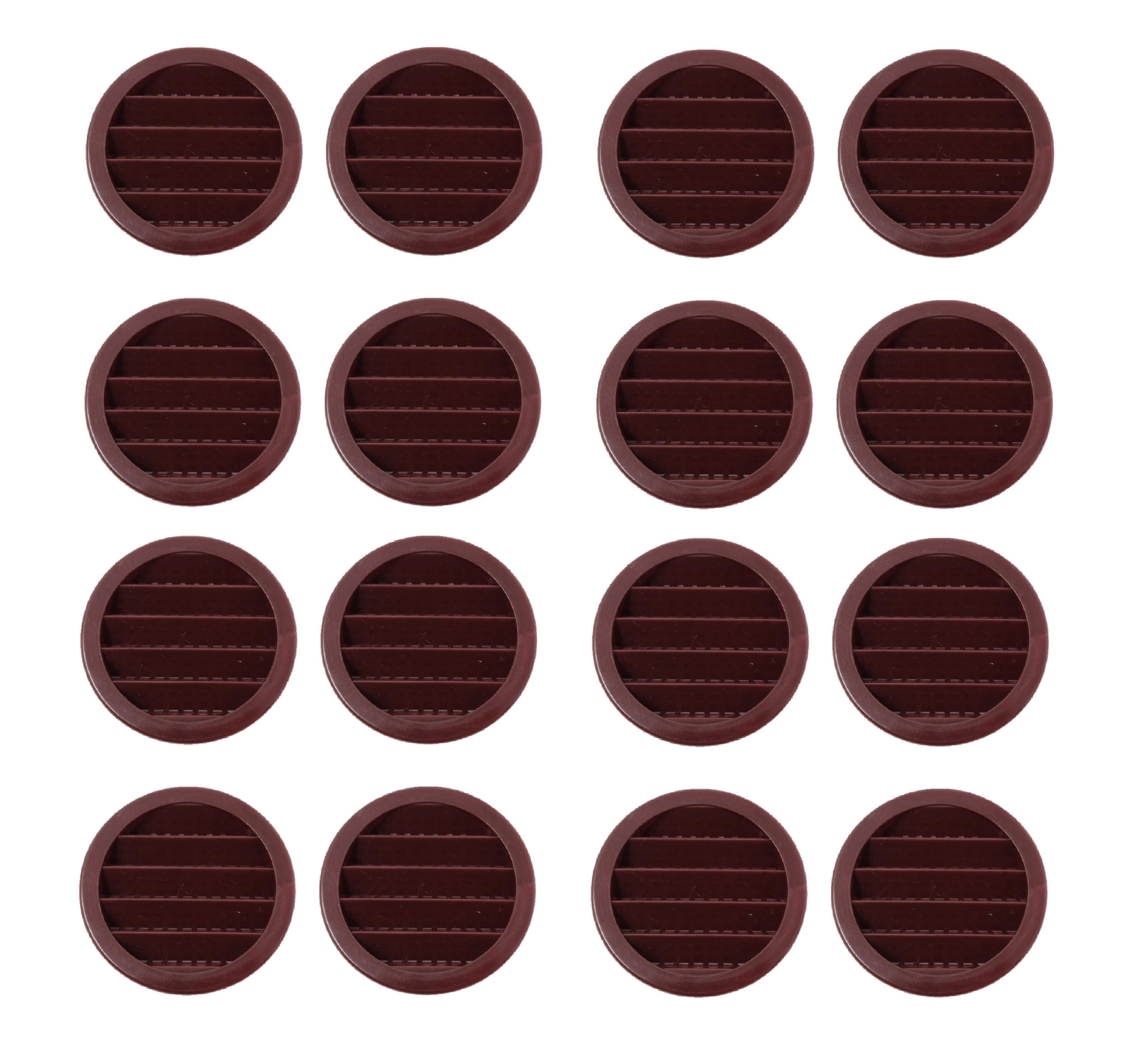 16 Pack 3" Brown Round Plastic Louver Soffit Air Vent - Walmart.com