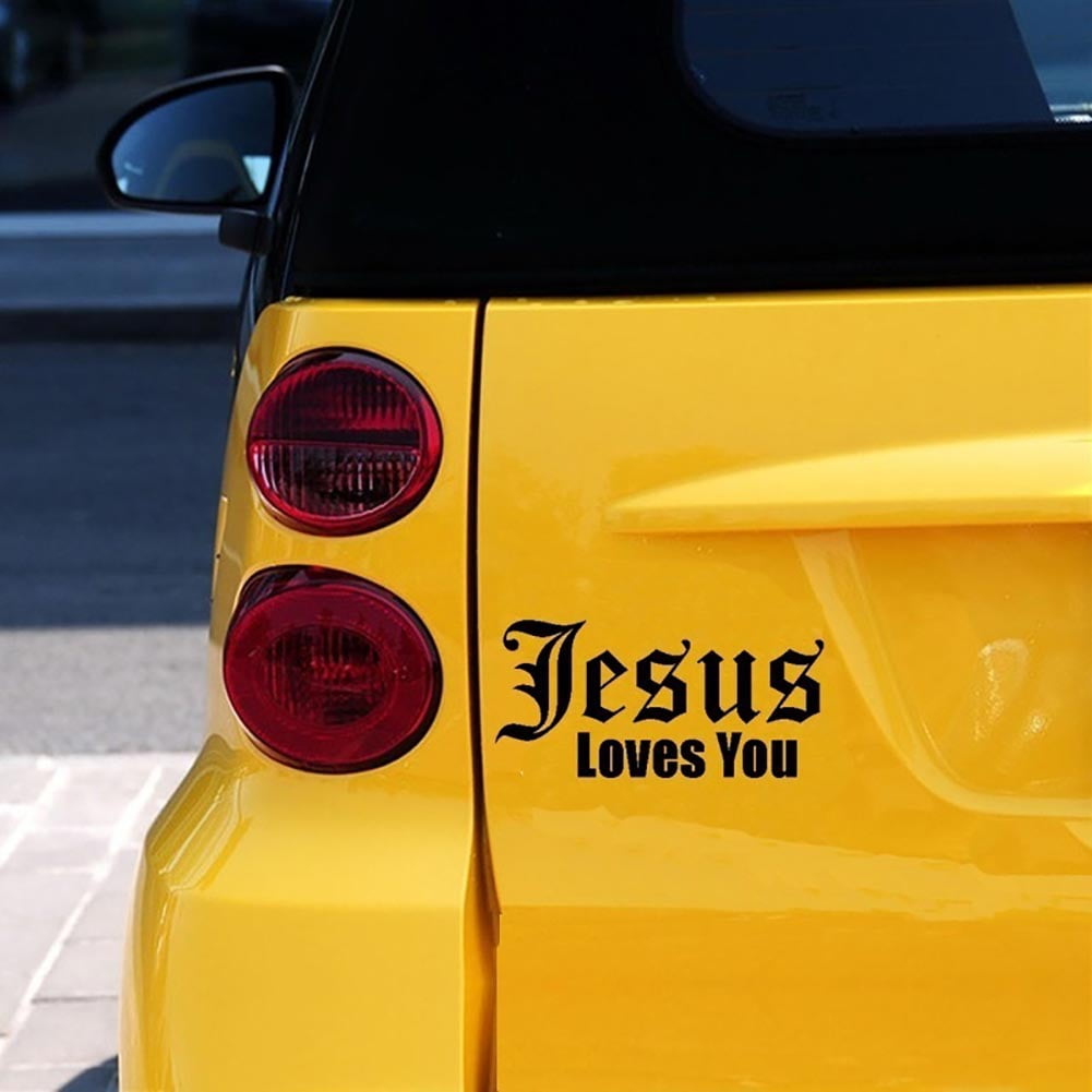 XWQ Jesus Love You Letters Reflective Car Vehicle Body Window Decals ...
