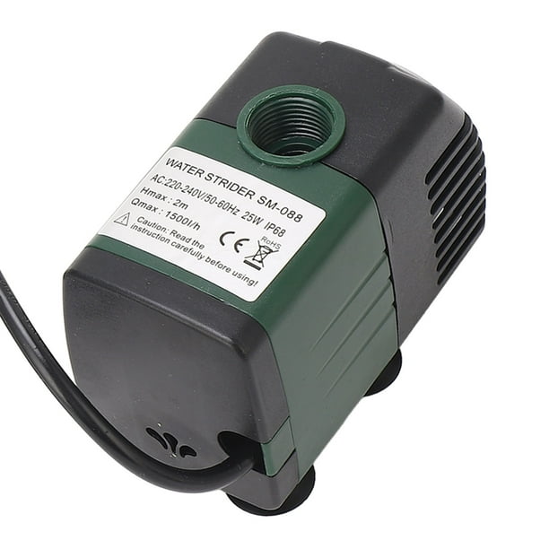 Submersible Pump For Fountain Aquarium, 25W Micro IP68 6.56ft Lift, 2 ...