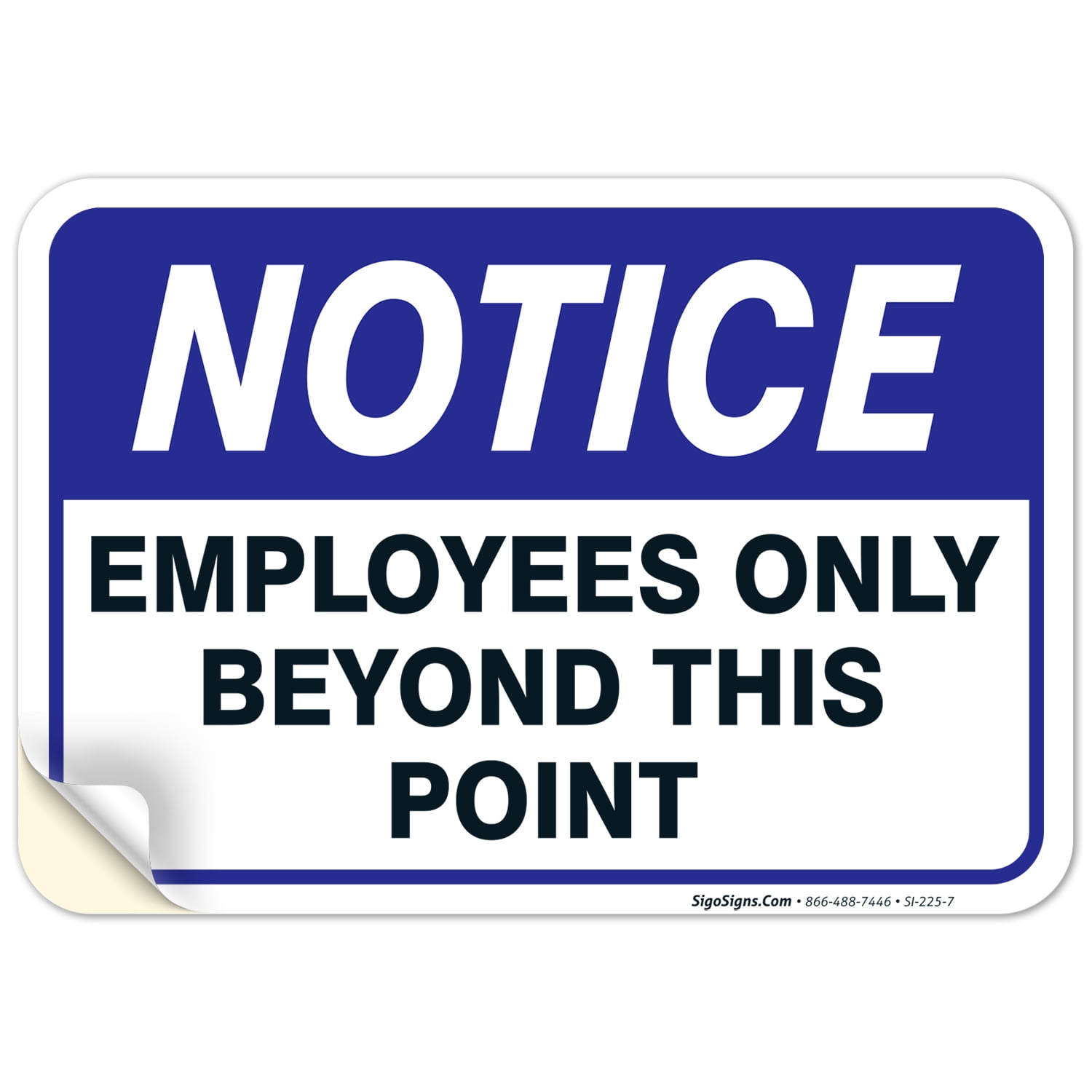 Employees Only Sign, Employees Only Beyond This Point Sign, - Walmart.com
