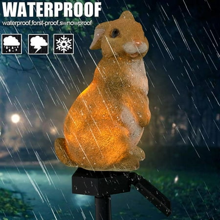 Yocowu Solar Power LED Rabbit Lawn Light Outdoor Waterproof Garden ...