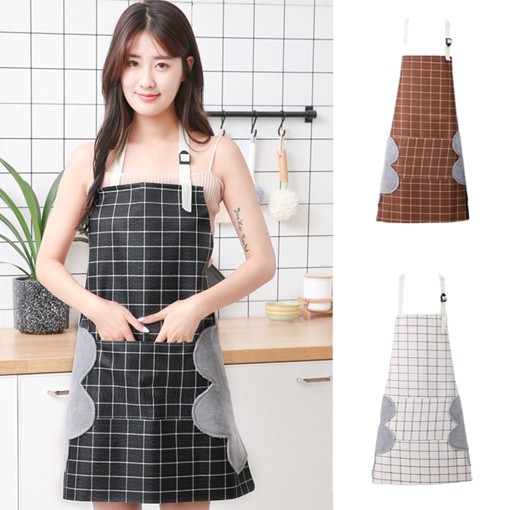 SPRING PARK Apron Chef Kitchen Bib With Pocket Restaurant Cooking Cover ...