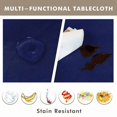 2 Pack 60 Inch Round Navy Vinyl Tablecloth Waterproof Stain Resistant ...