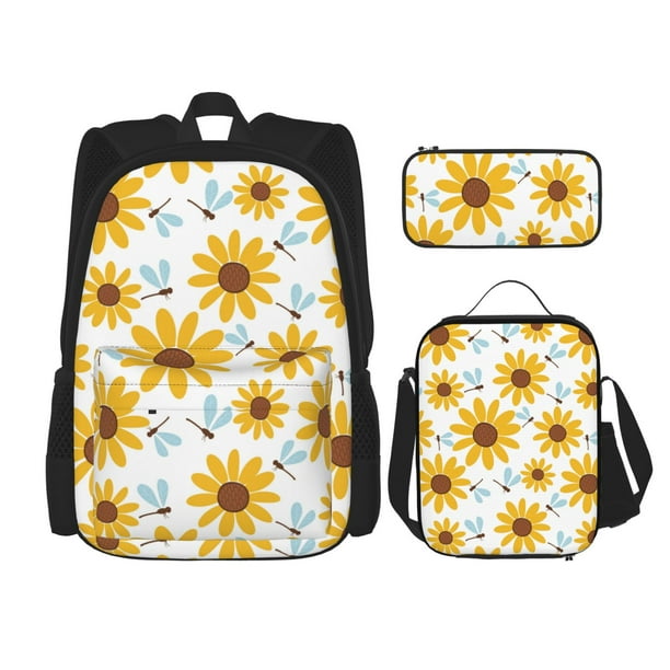 Fotbe Sunflowers Set Escolar 3 en 1 para Niños - Mochila Duradera con Lonchera Aislante y ...