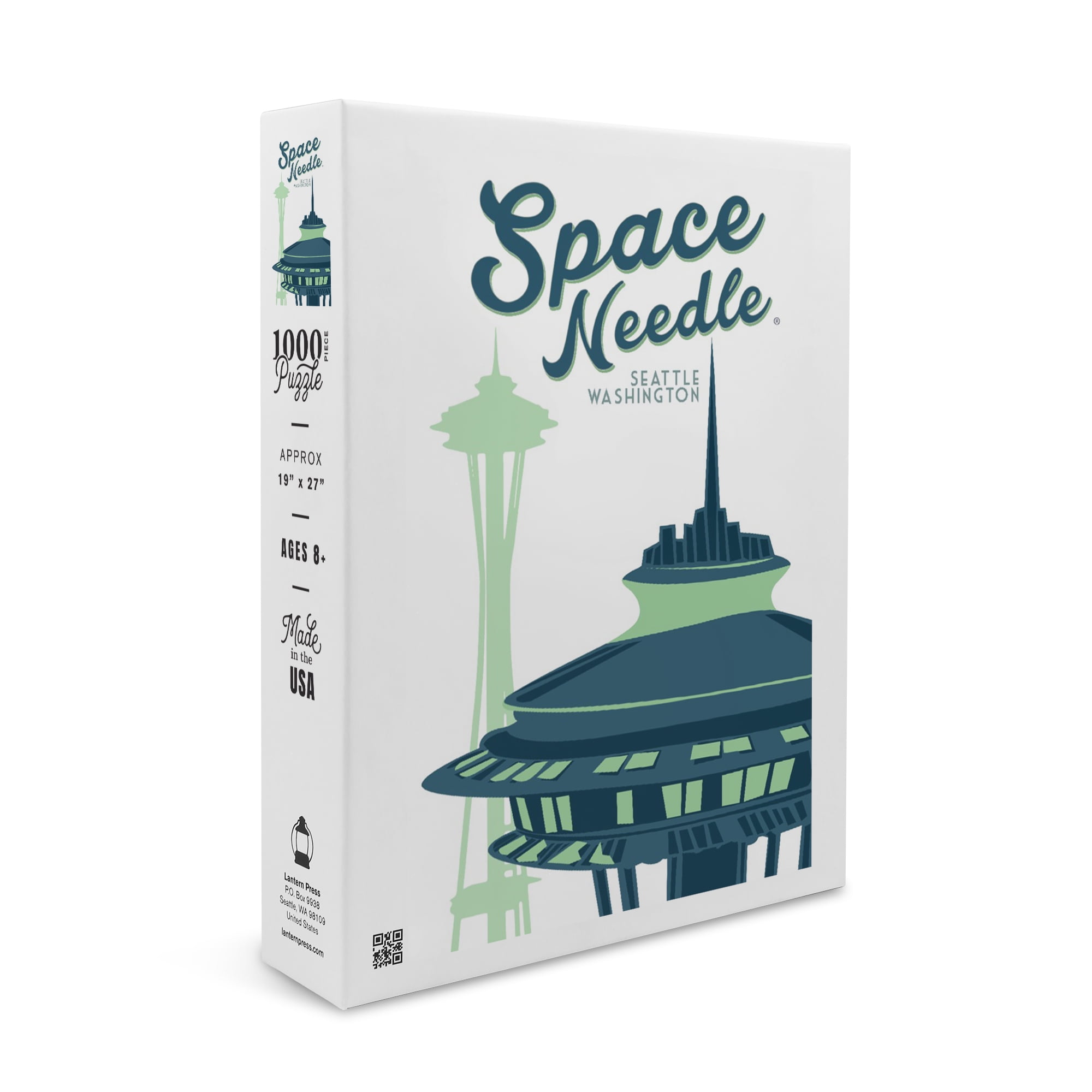 Seattle, Washington, The Space Needle, Blue and Green (1000 Piece ...