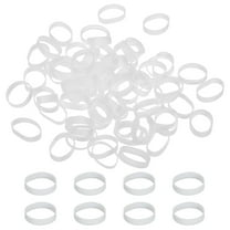 Uxcell Silicone Rubber Bands Cable Ties 0.5", Flat Rubber Elastic Band ...