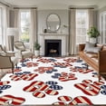4 of July Area Rug 8x10 Washable Rug Non Slip Red Stripes USA Flag ...