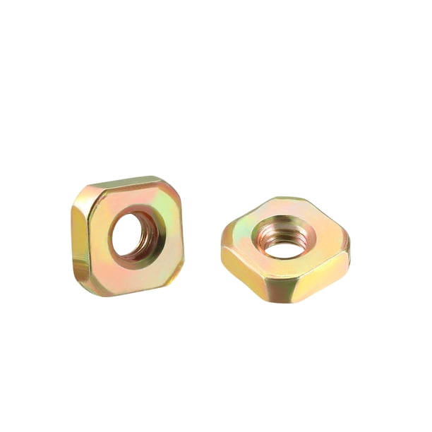 Square Nuts, M5x11mmx4mm Yellow Zinc Plated Metric Coarse Thread ...