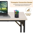 32" Home Office Computer Desk, Metal Frame Natural Finish - Walmart.com