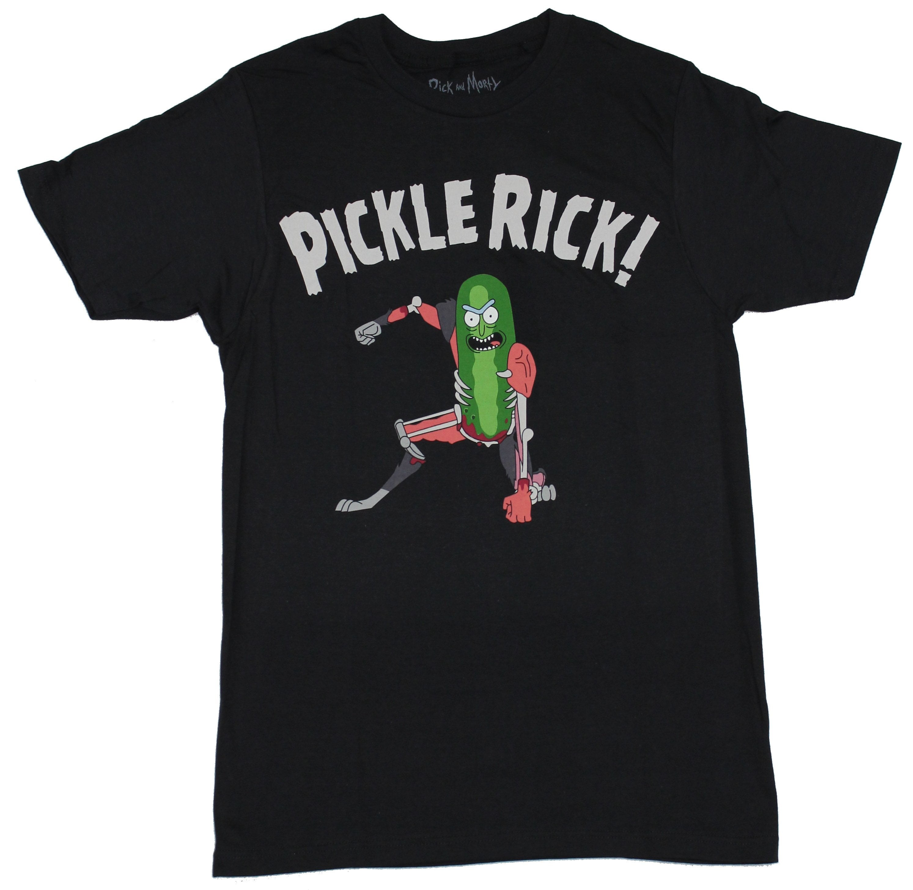 Ripple Junction - Pickle Rick Mens T-Shirt - Pickle Rick Exo Skeleton ...