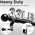 2 Pack Curtain Rods for Windows 30 to 56 Inch, Black 1" Decorative ...